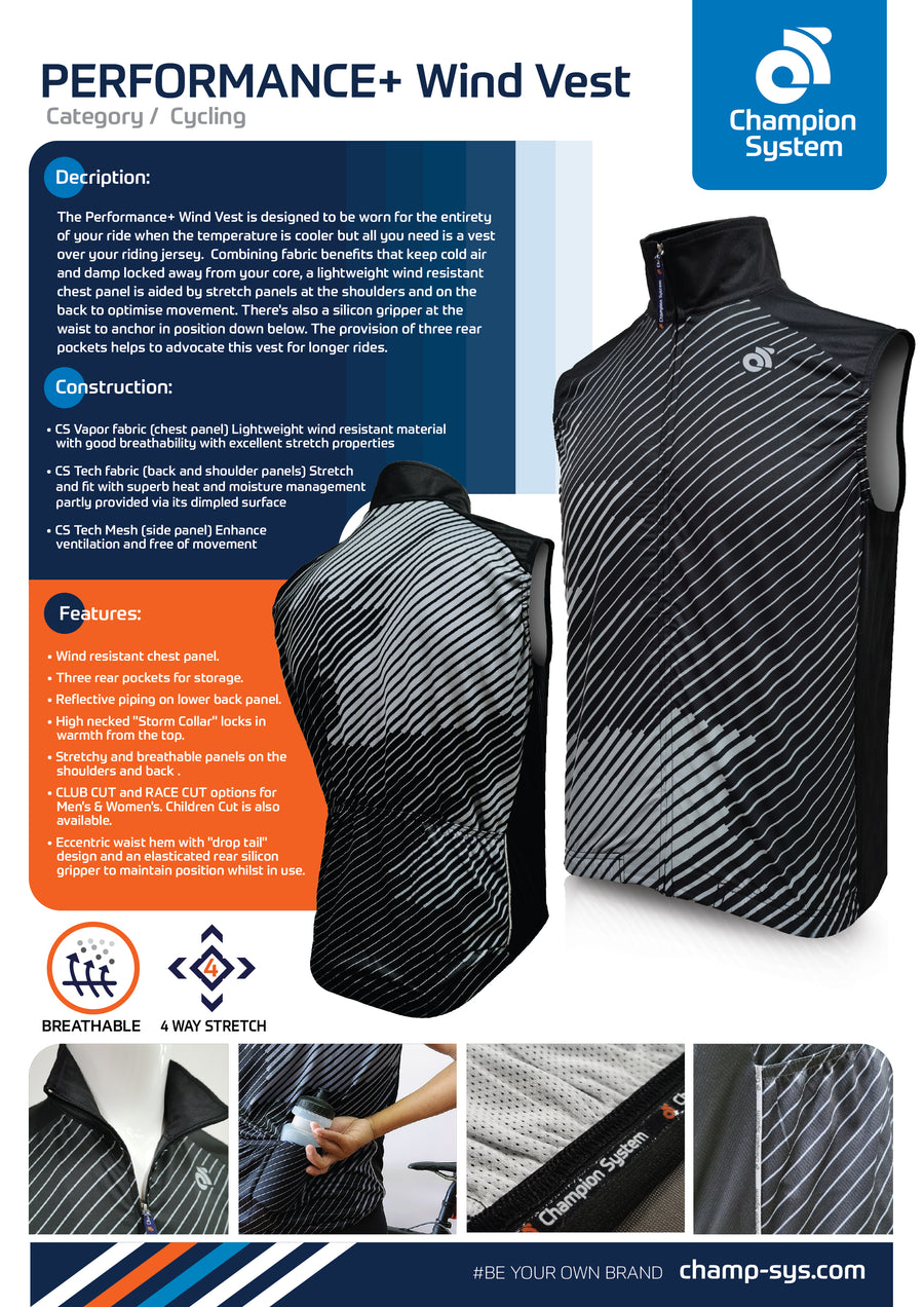 Performance+ Wind Vest - Children – Champion System UK